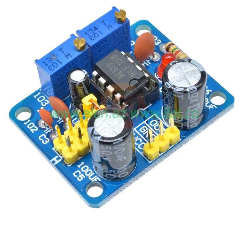 NE555 Frequency Duty Cycle Adjustable Pulse Generator